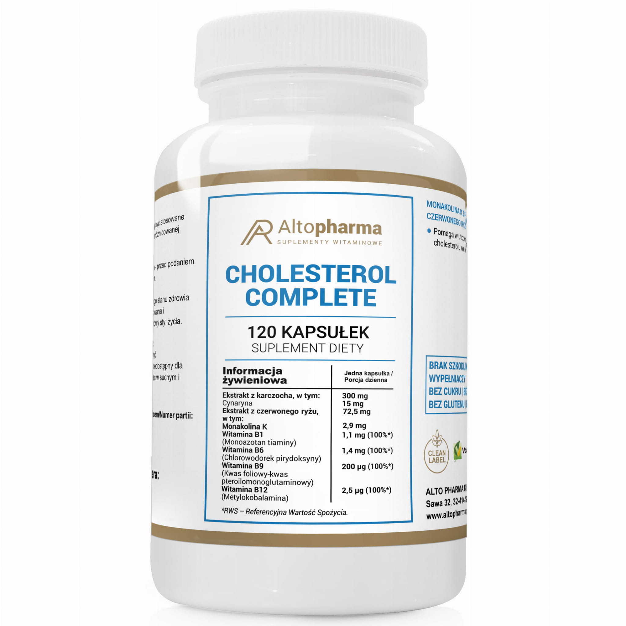 CHOLESTEROL COMPLETE MONAKOLINA K B1 B6 B9 B12 PRODUKT WEGE ...
